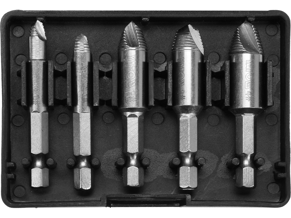 SET EXTRACTOARE ȘURUBURI RUPTE, 5 BUC - Yato YT-06035 - toya24.ro